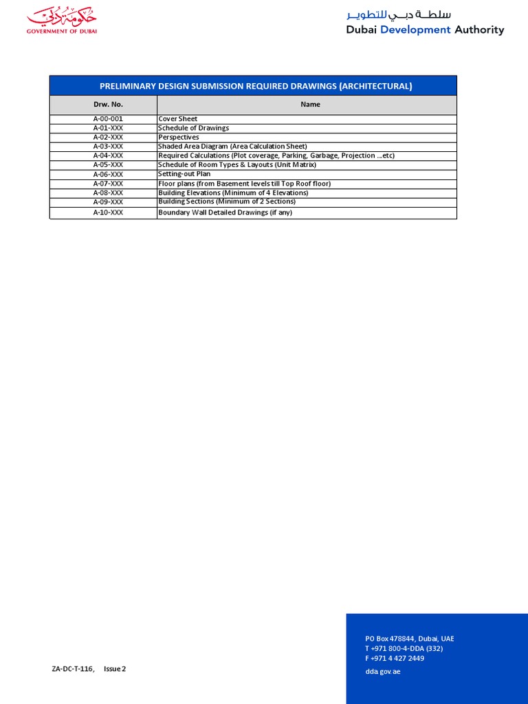 ZADC T 116 Preliminary Drawings | PDF