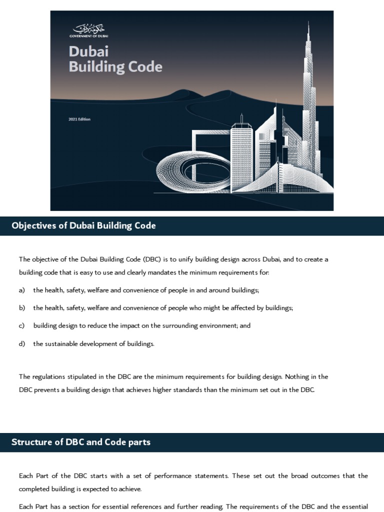 DBC - Introduction-to-Dubai-Building-Code - v1 | PDF | Building | Accessibility