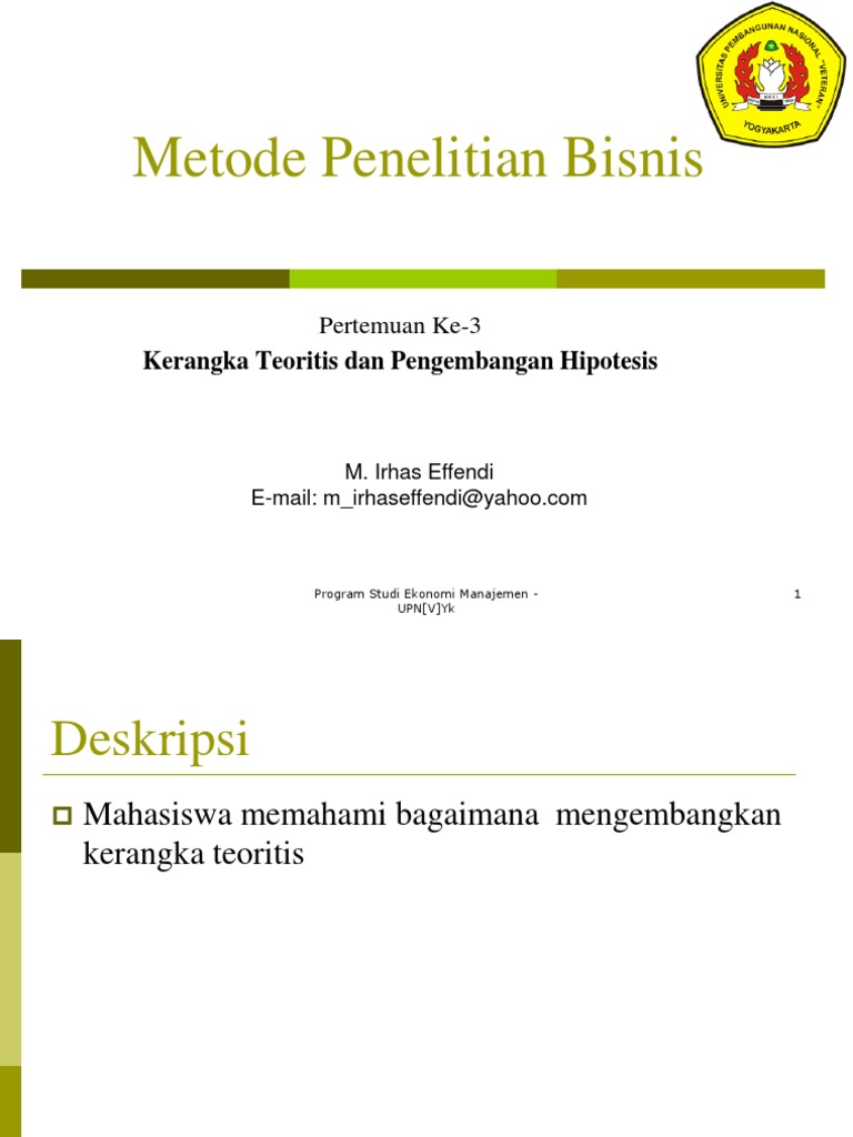 Kerangka Teoritis dalam Penelitian Bisnis | PDF | Sains & Matematika