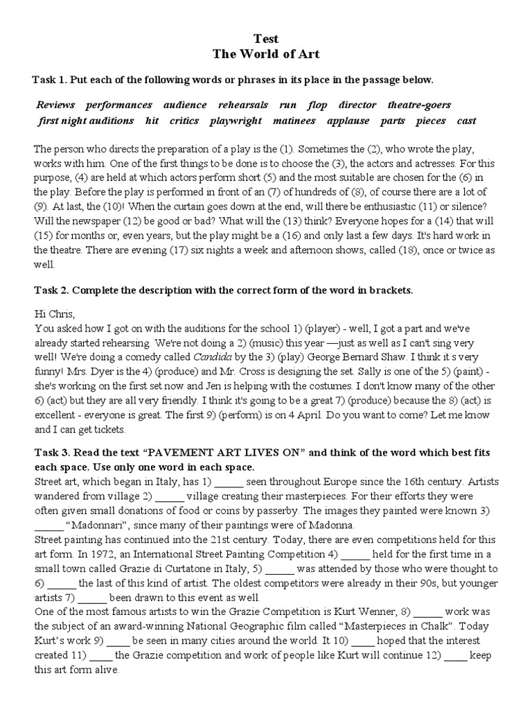 Test The World of Art | PDF