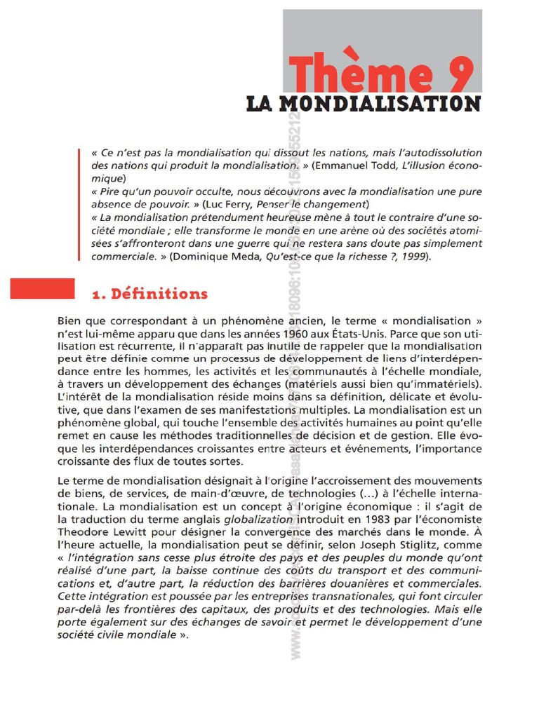 1-La Mondialisation | PDF