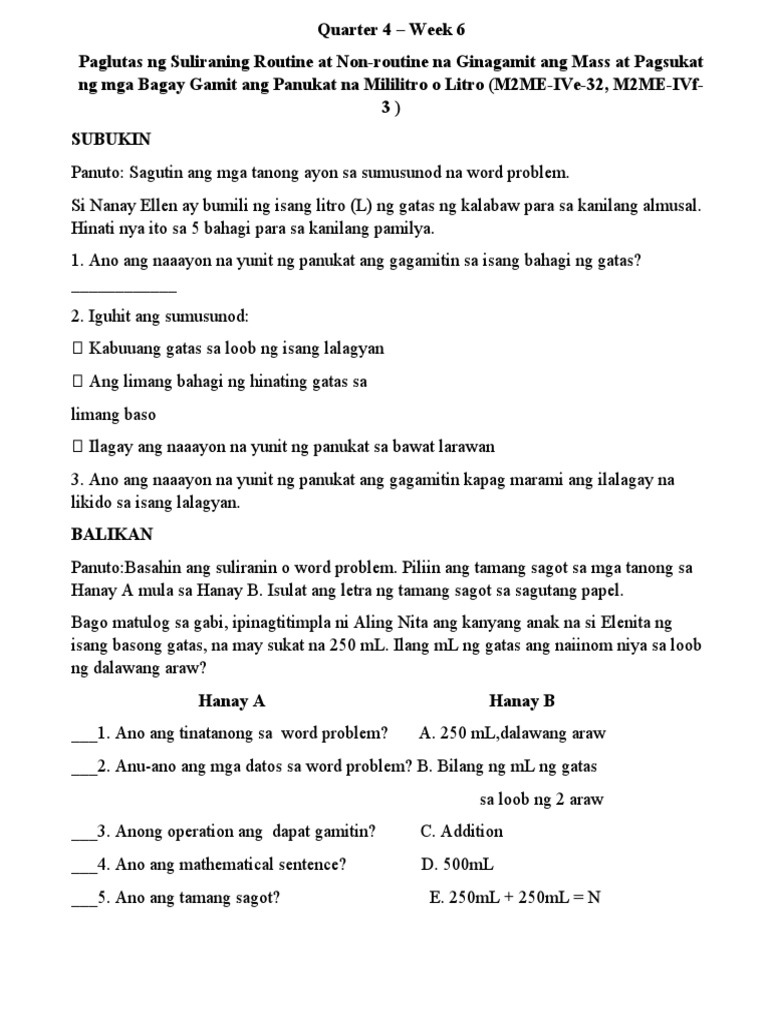 Q4 Math Week 6 | PDF