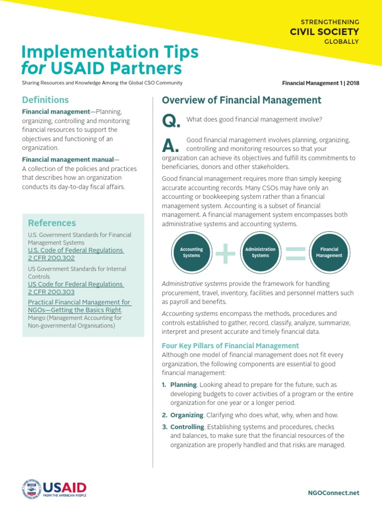 For USAID Partners: Implementation Tips | PDF | Financial Statement ...