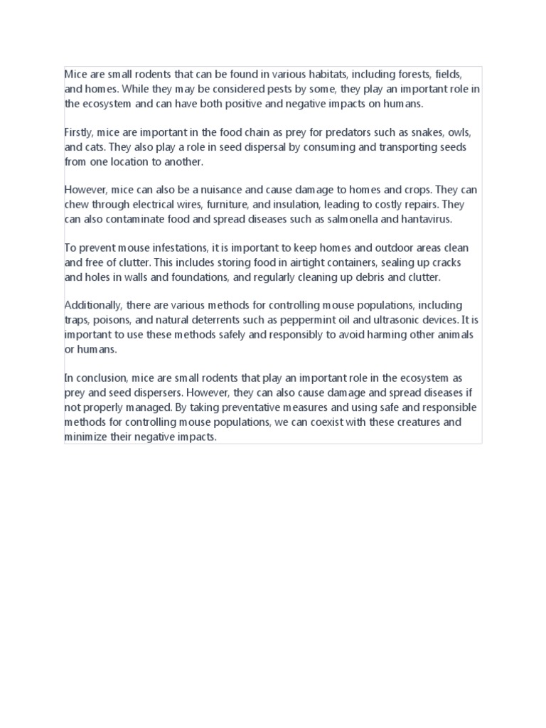 Mice Essay | PDF