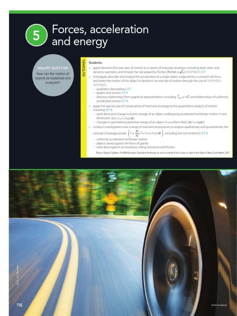 5 chapter 5 forces%2c acceleration and energy | PDF | Force | Friction