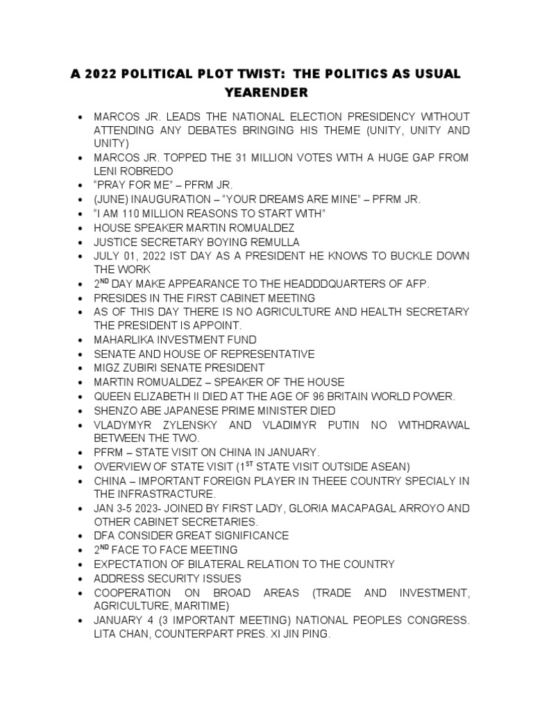 A 2022 Political Plot Twist | PDF | China | World Politics