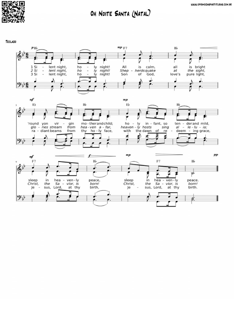 Oh Noite Santa (Natal) - Partitura Teclado | PDF
