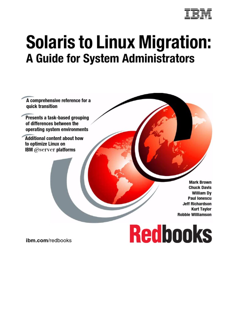 Solaris To Linux Migration Pdf Unix Computer Architecture