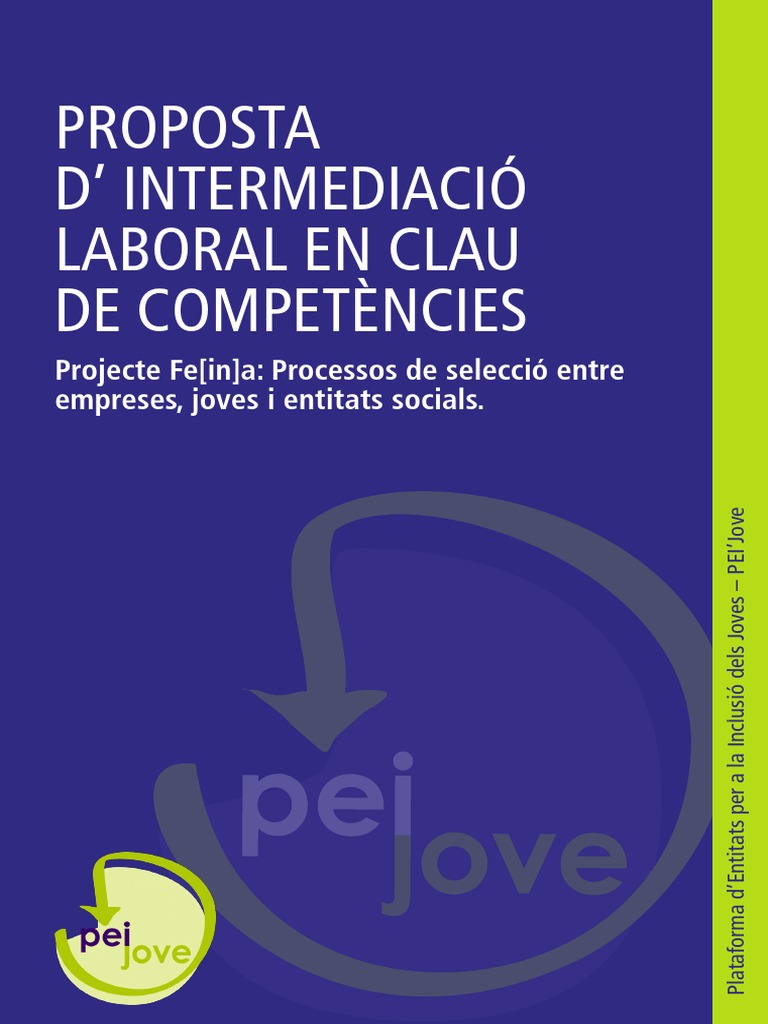 Proposta D' Intermediació Laboral en Clau de Competències | PDF