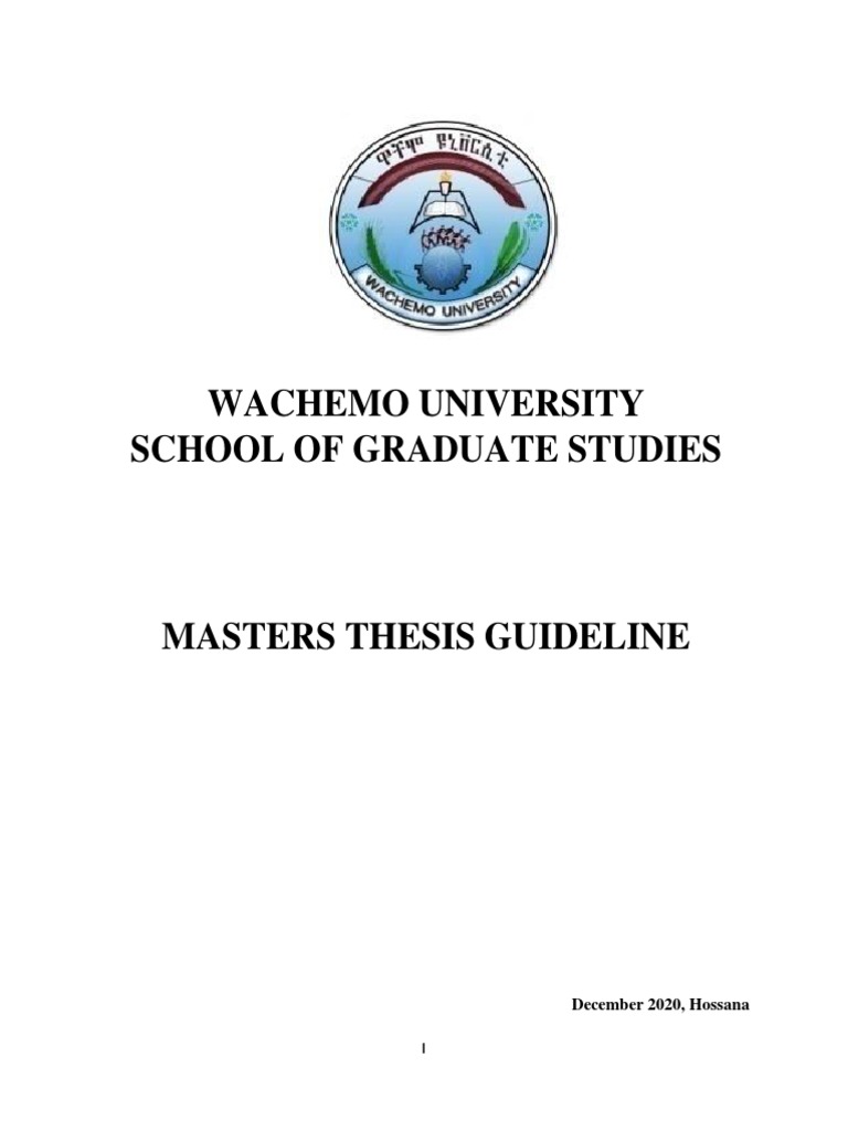 Wachemo University Thesis Guidelines | PDF