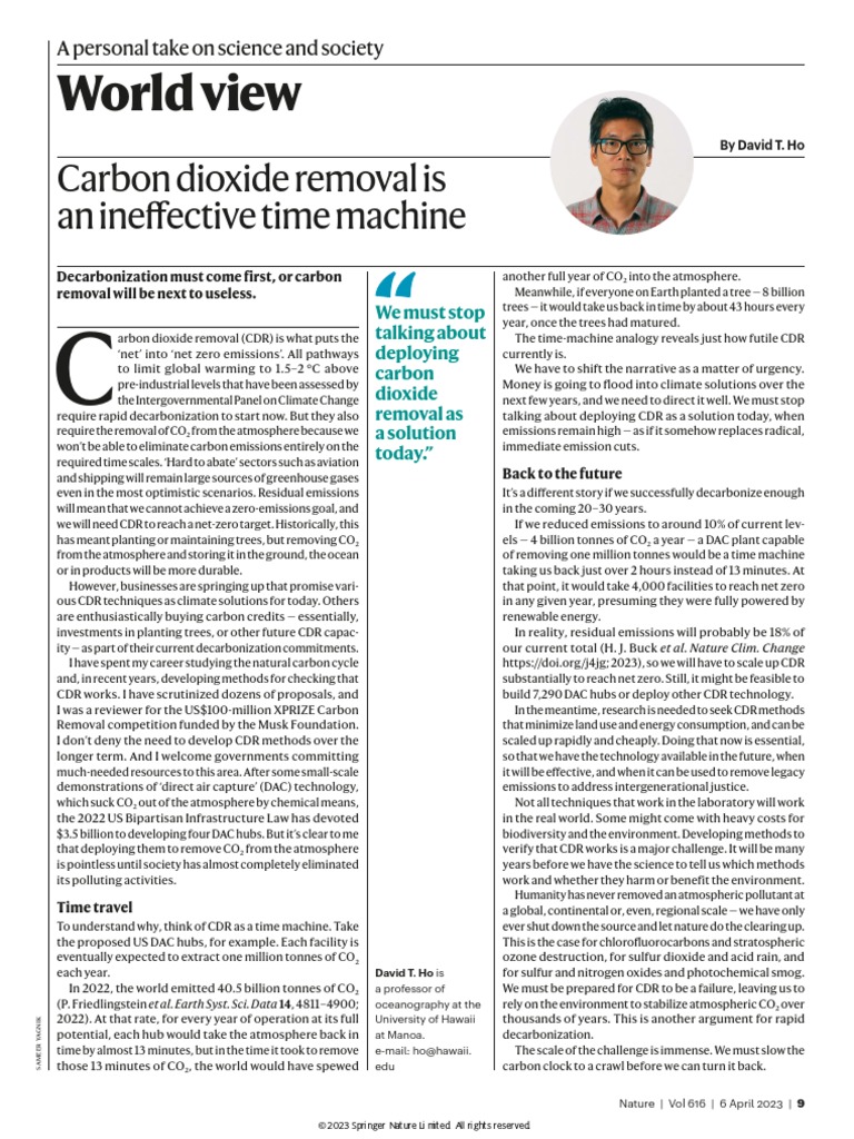 Nature Article From David Ho 1680700858 | PDF | Climate Change ...