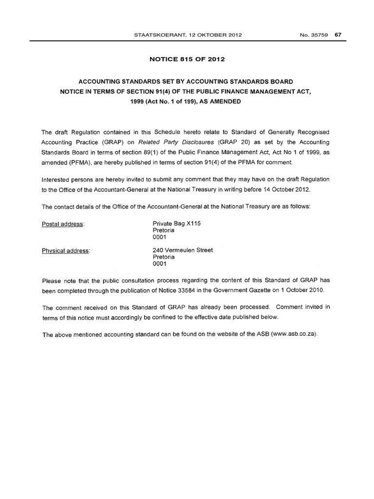 Accounting Standards GRAP | Download Free PDF | Legal Documents ...