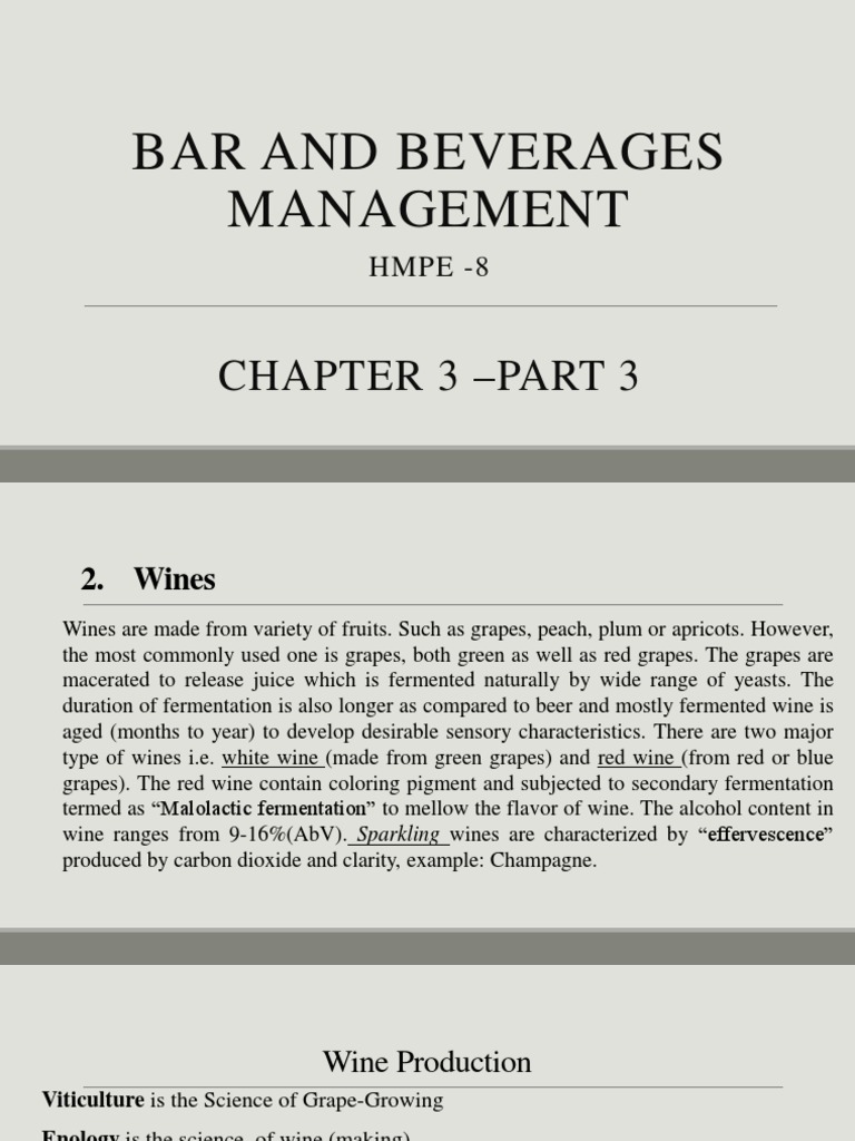 Chapter 3 Part 3 Wines | PDF | Wine | California Wine