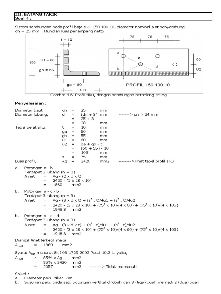 3a. Contoh Soal - Batang Tarik | PDF