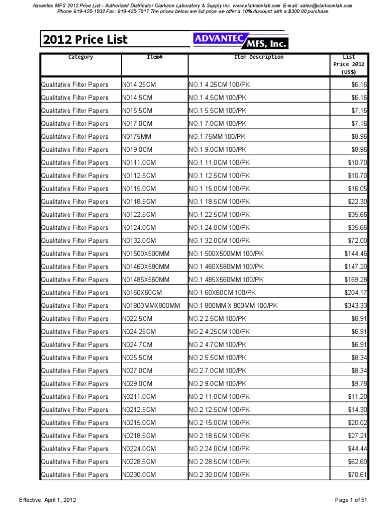 V Adv | PDF | List Price | Printing Materials