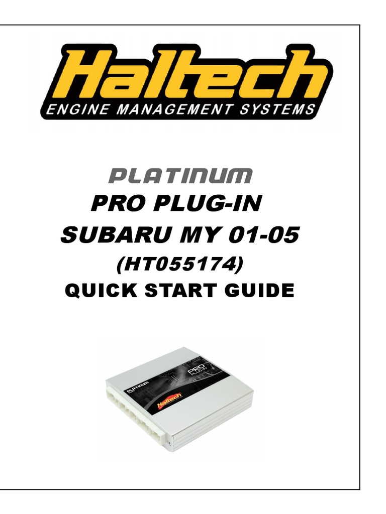 Subaru MY01-05 Haltech ECU Guide | PDF | Electrical Connector ...