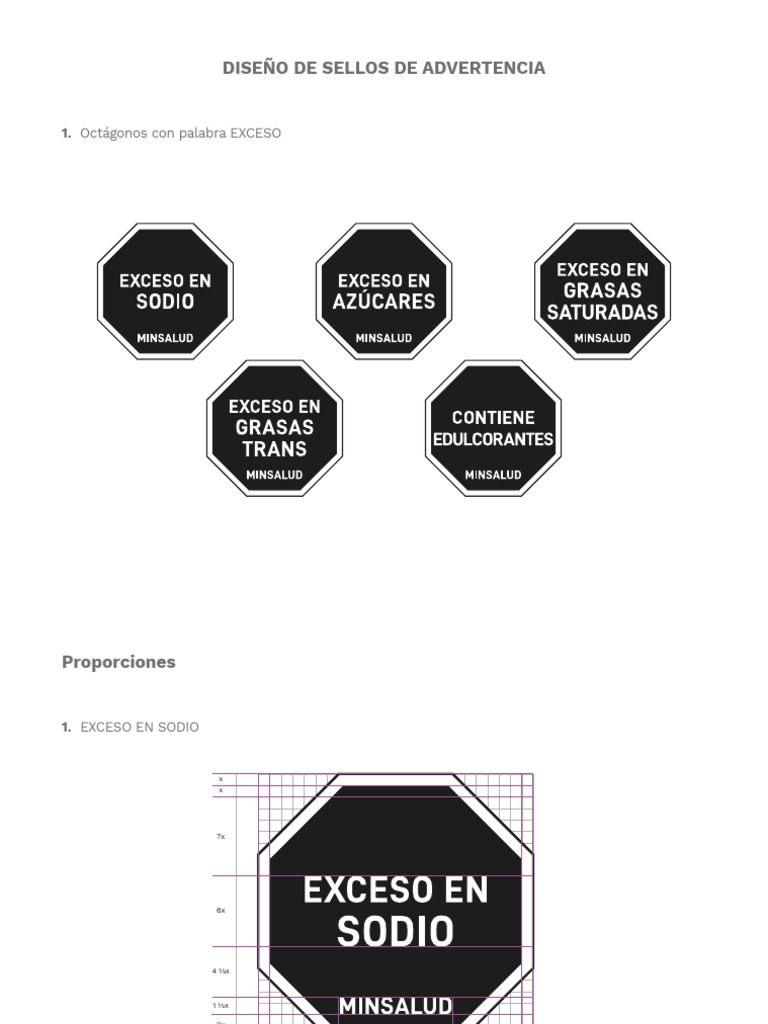 Sellos Etiquetado Presentacion | PDF | Nutrición | Dieta y nutrición