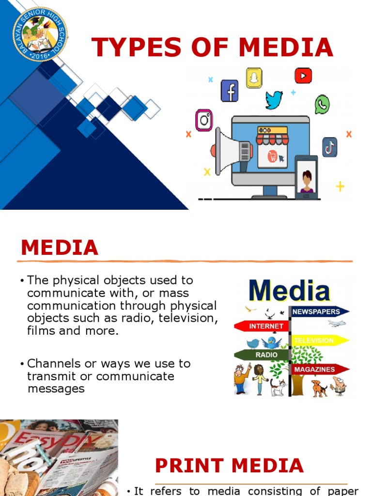 Types of Media | PDF | Computer Network | Mass Media