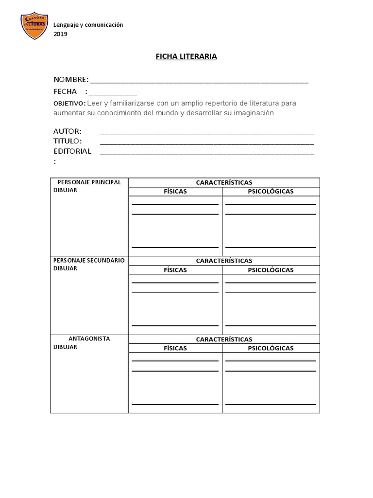 FICHA LITERARIA la porota | PDF