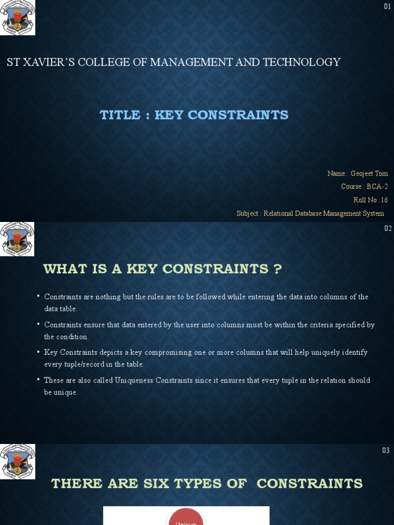 RDBMS16 Presentation | PDF | Relational Database | Table (Database)