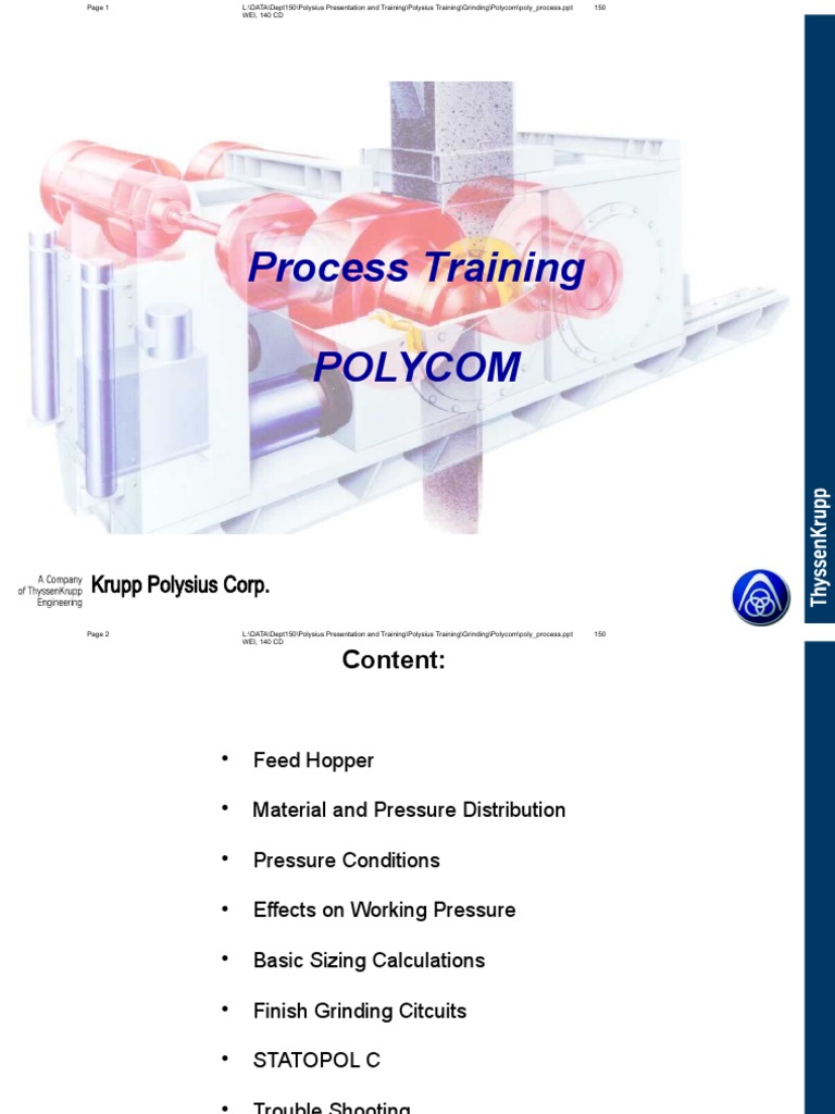 Poly Process | PDF | Mill (Grinding) | Physical Sciences