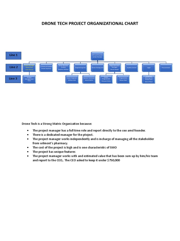Drone Tech Project Organizational Chart | PDF | Business | Leadership