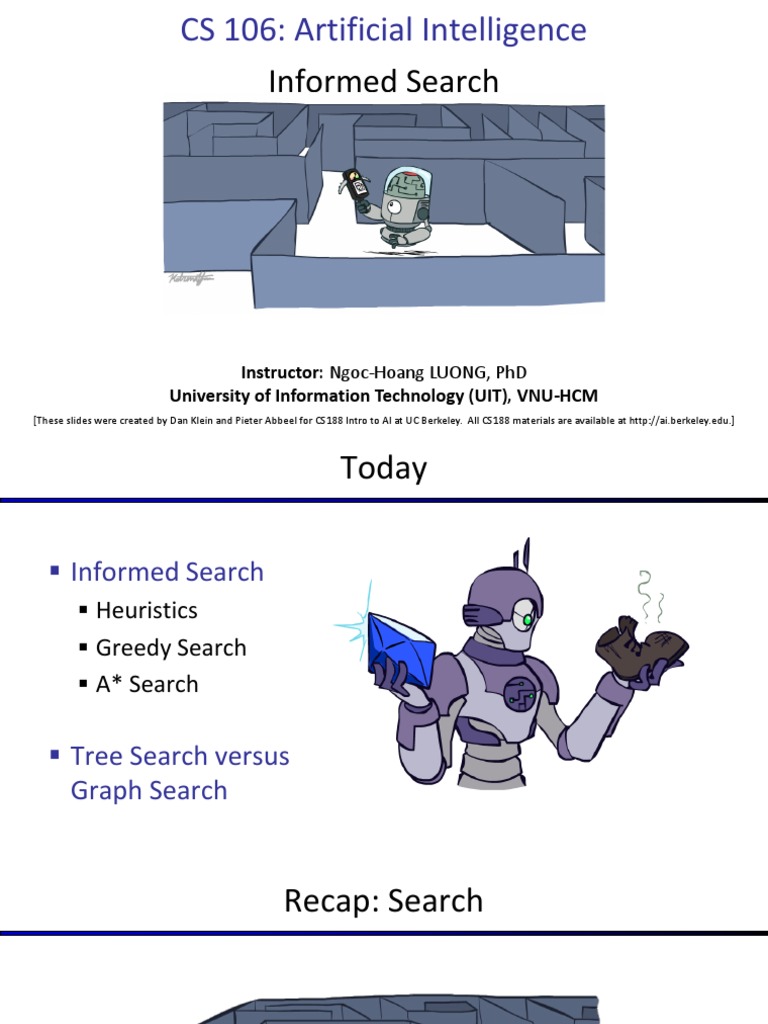 CS 106: Artificial Intelligence: Informed Search | PDF | Mathematical ...