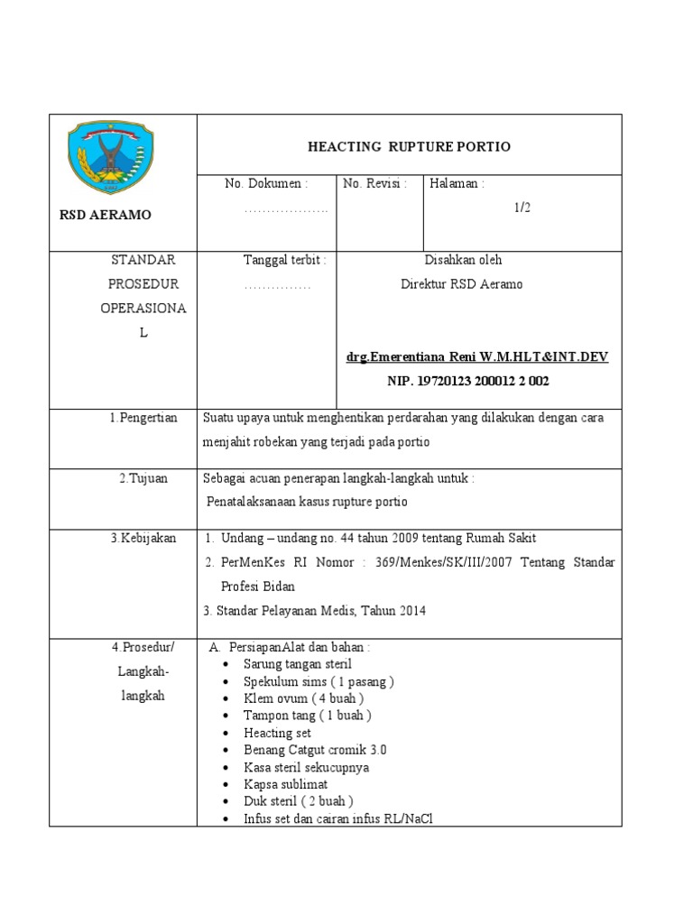 Heacting Rupture Portio | PDF