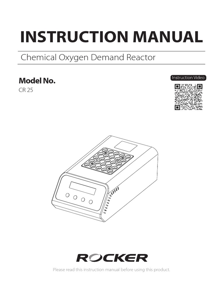 CR 25 - COD Reactor - Instruction Manual - RO OPE197250 EN202102 C01 | PDF | Calibration ...