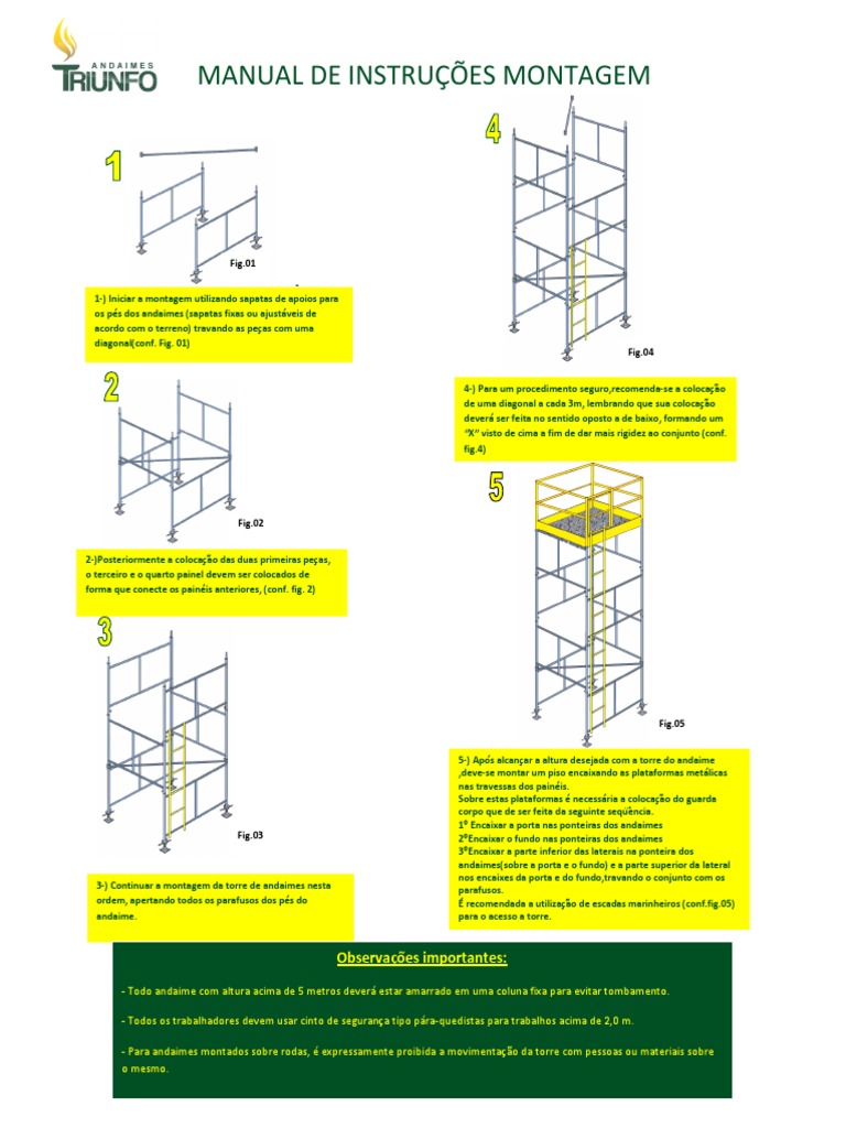 Manual de Montagem Andaime | PDF