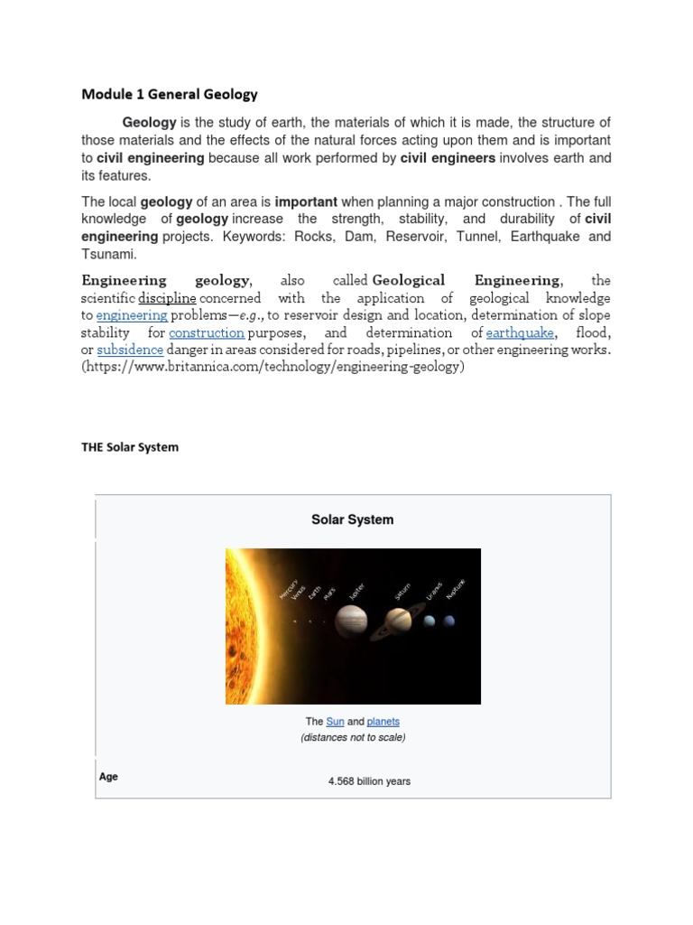 Module 1 Geology PDF | PDF | Volcano | Planets
