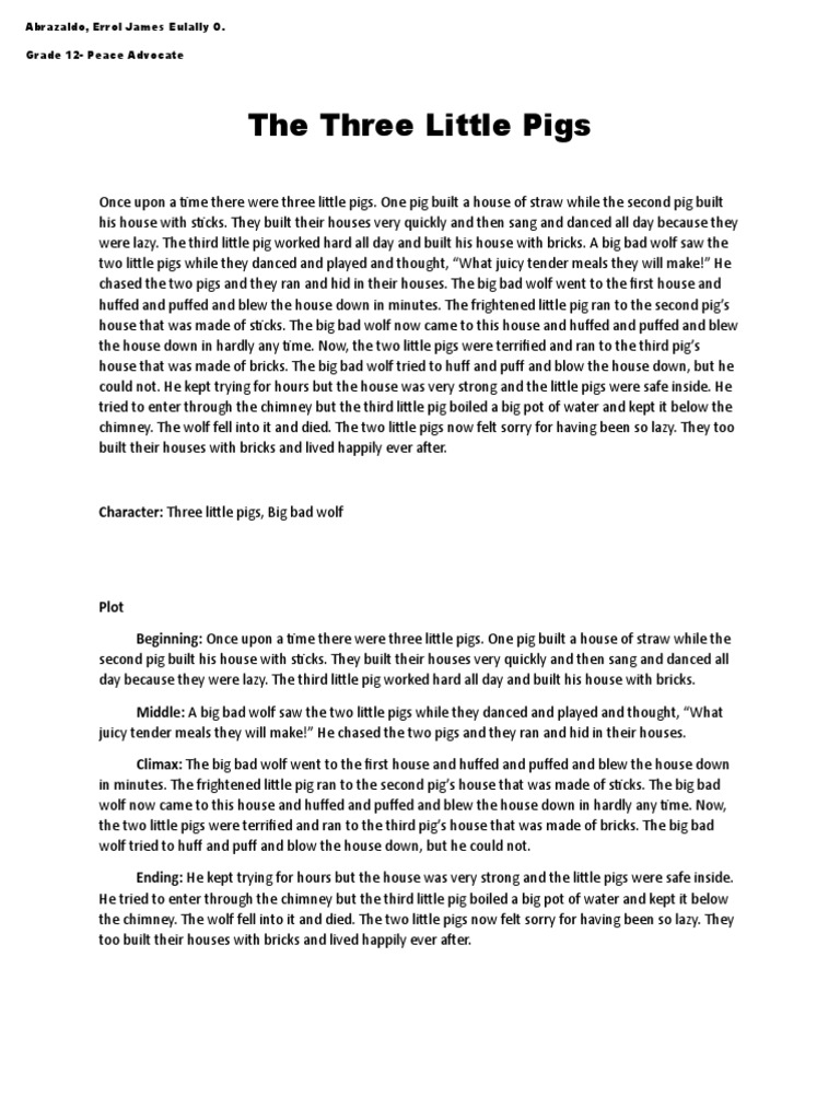 The Three Little Pigs | PDF