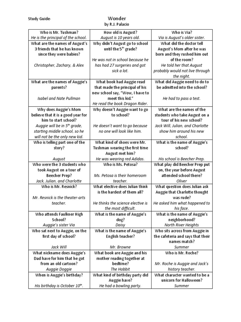 BOB-Questions Wonder | PDF