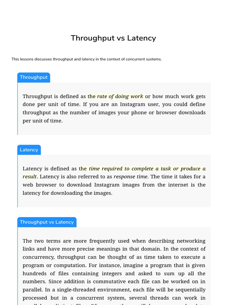 7 Throughput Vs Latency | PDF