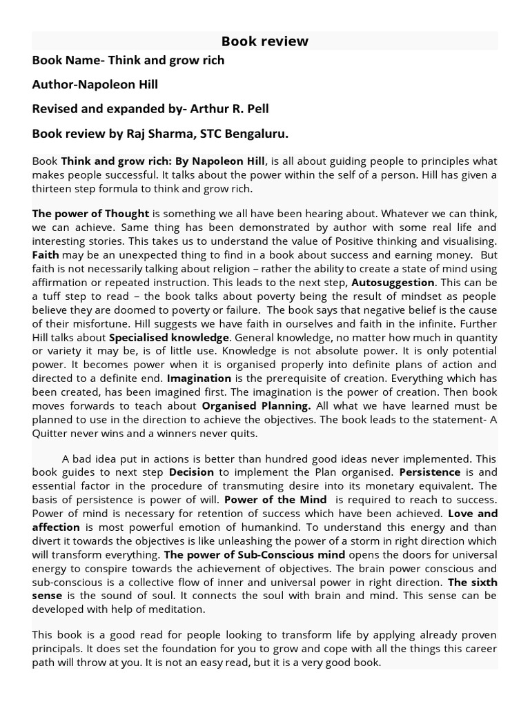 Think and Grow Rich | PDF | Knowledge | Mind