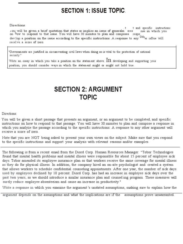 Section 1: Issue: Topic | PDF