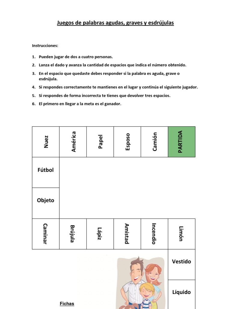 Juego de palabras: agudas y graves | PDF