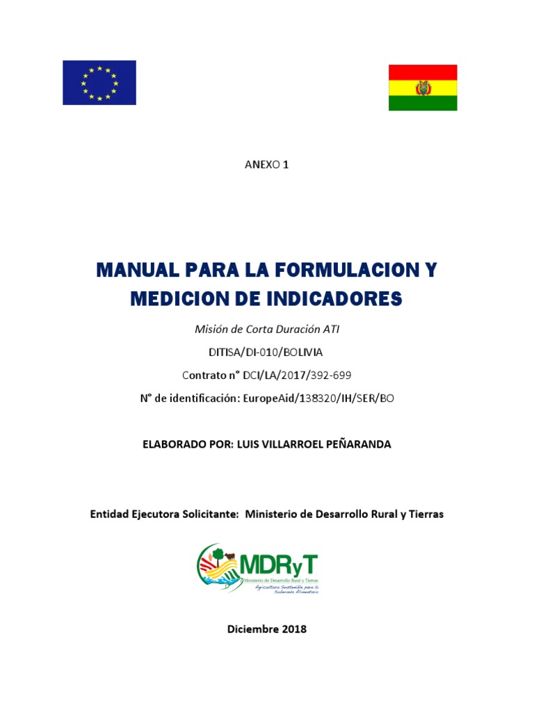 Manual de Elab Indicadores | Descargar gratis PDF | Planificación | Medición