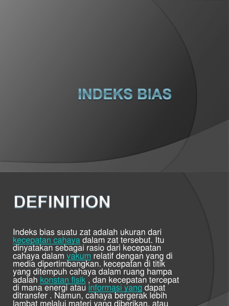 Indeks Bias | PDF