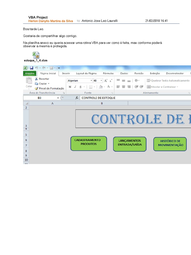 VBA Project | PDF | Janela (informática) | Microsoft Excel