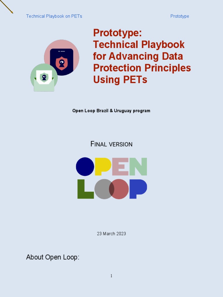 BR - OpenLoop - PETs Playbook - English - Open Loop | PDF | Privacy | Risk