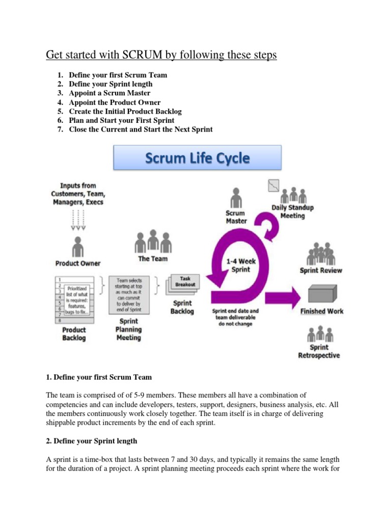 Steps To Implement Scrum | PDF | Scrum (Software Development ...