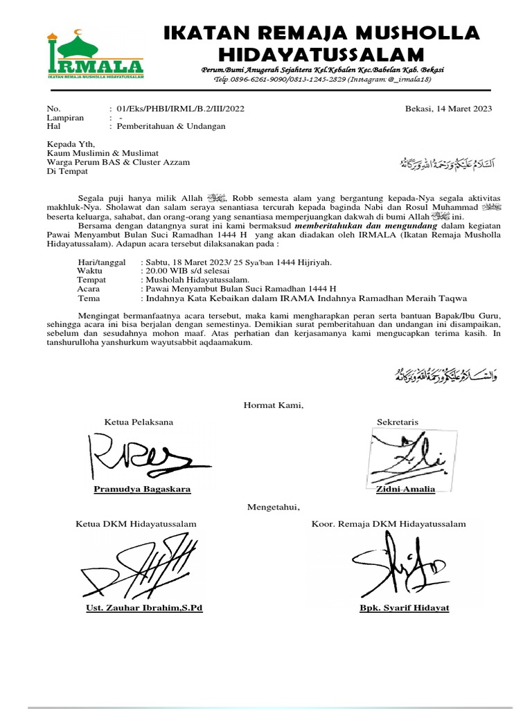 Undangan Pawai Ramadhan 1444 H | PDF