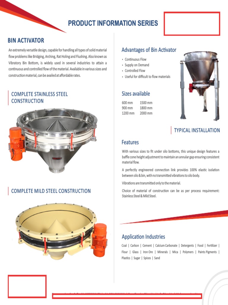 Bin Activator: A Versatile Vibratory Device for Continuous and ...