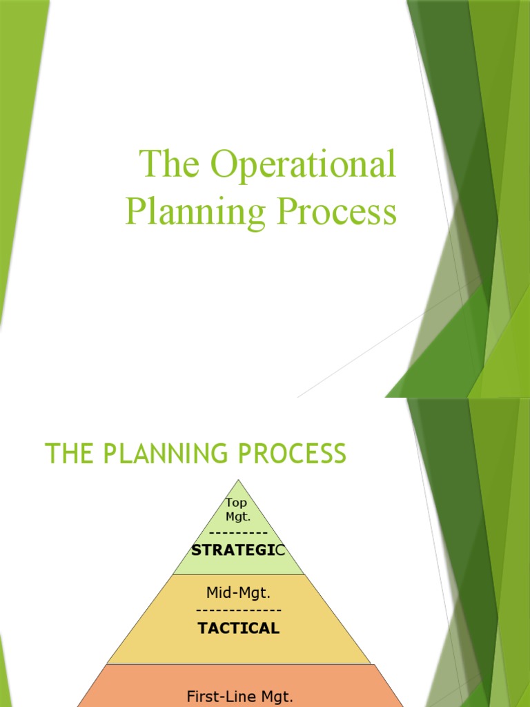 The Operational Planning Process | PDF | Strategic Planning | Goal