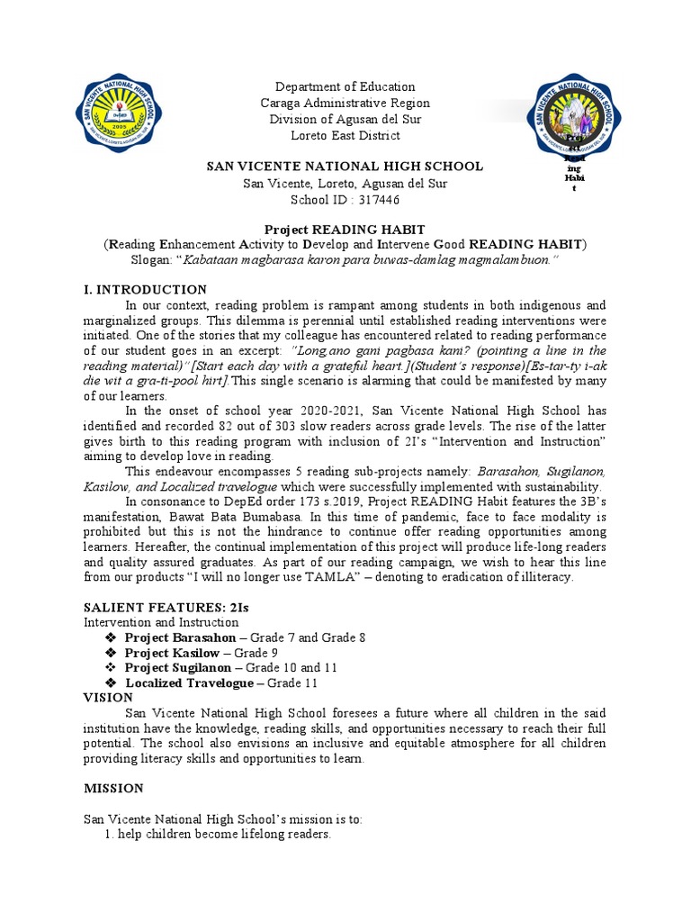 Project Reading Habit final | PDF | Reading Comprehension | Literacy