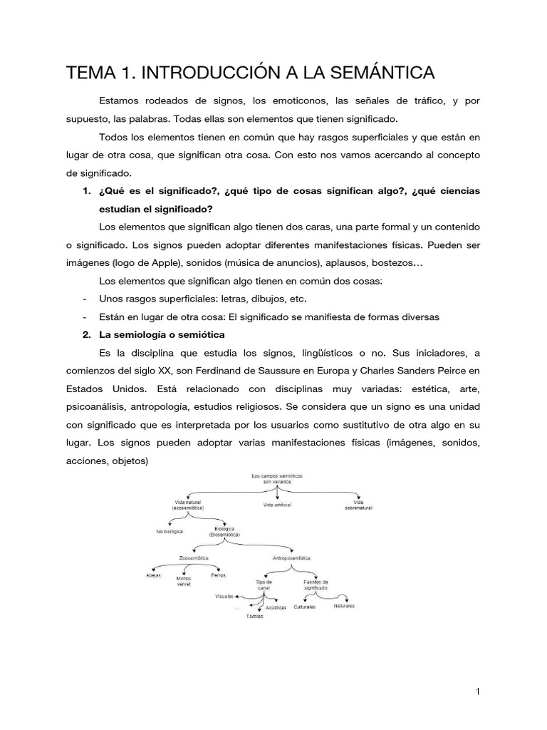 Introducción a la Semántica | PDF | Palabra | Oración (Lingüística)