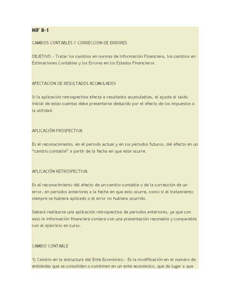 Nif B1 | Descargar gratis PDF | Estado financiero | Contabilidad