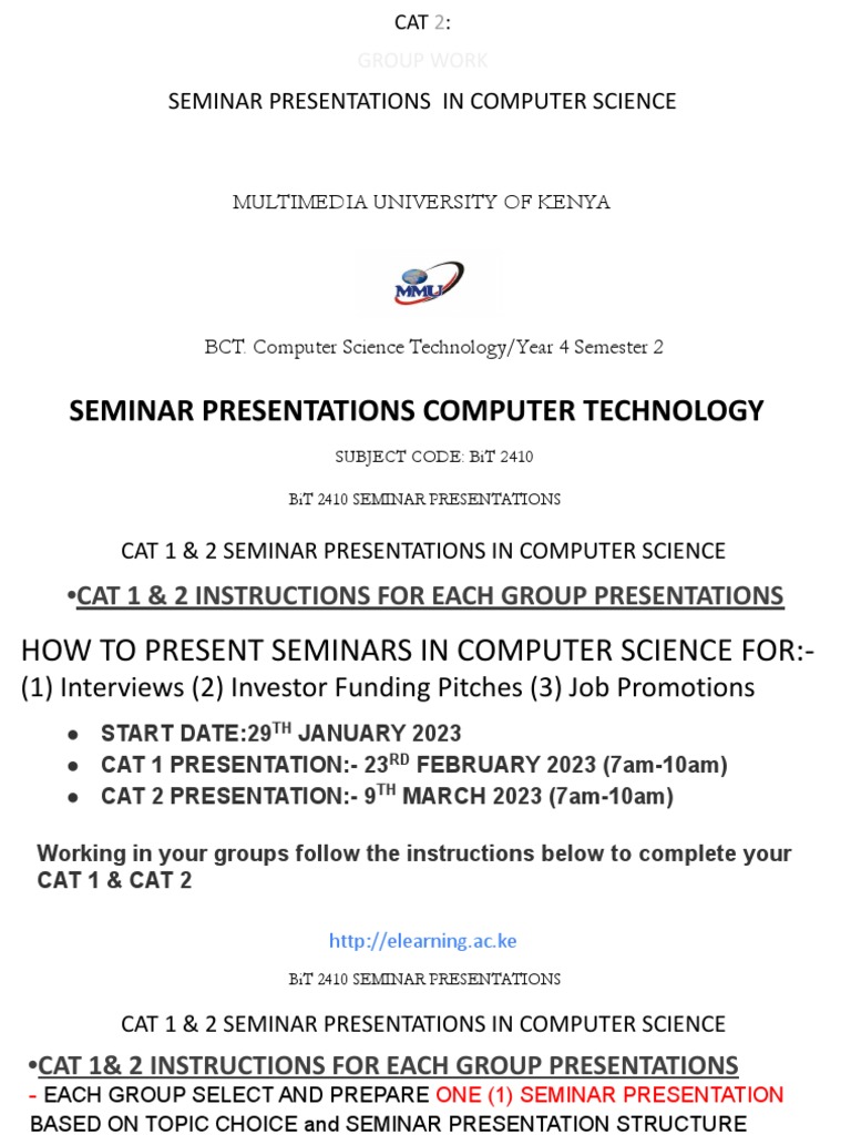 Computer Science Seminar Guide | PDF | Computing
