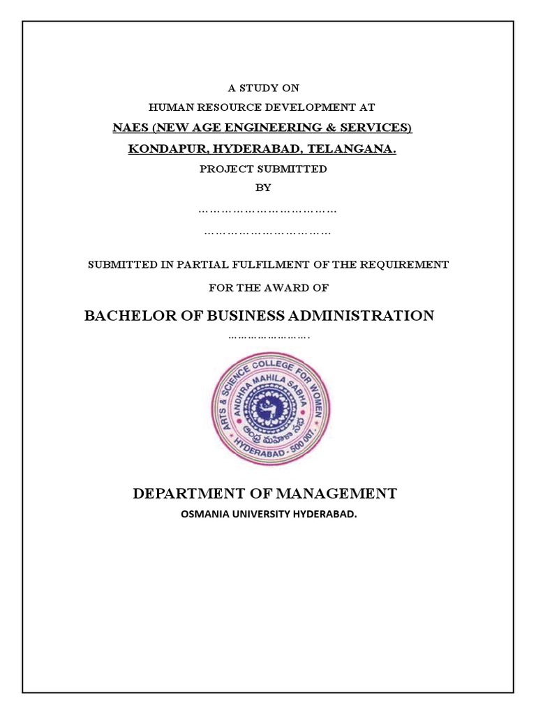 Project On Human Resource Development | PDF